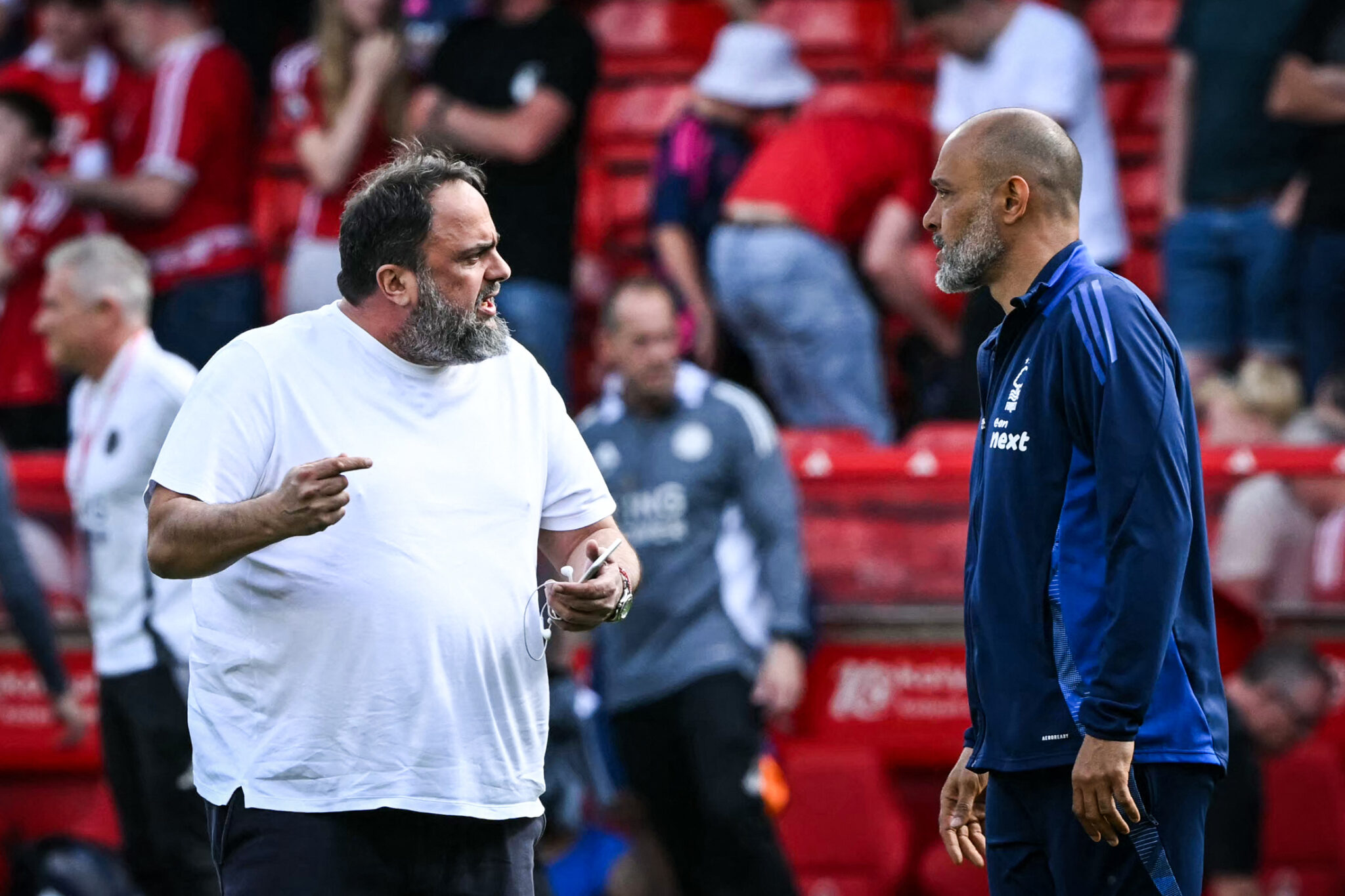 Watch: Forest owner Marinakis confronts Nuno after draw deals Champions ...