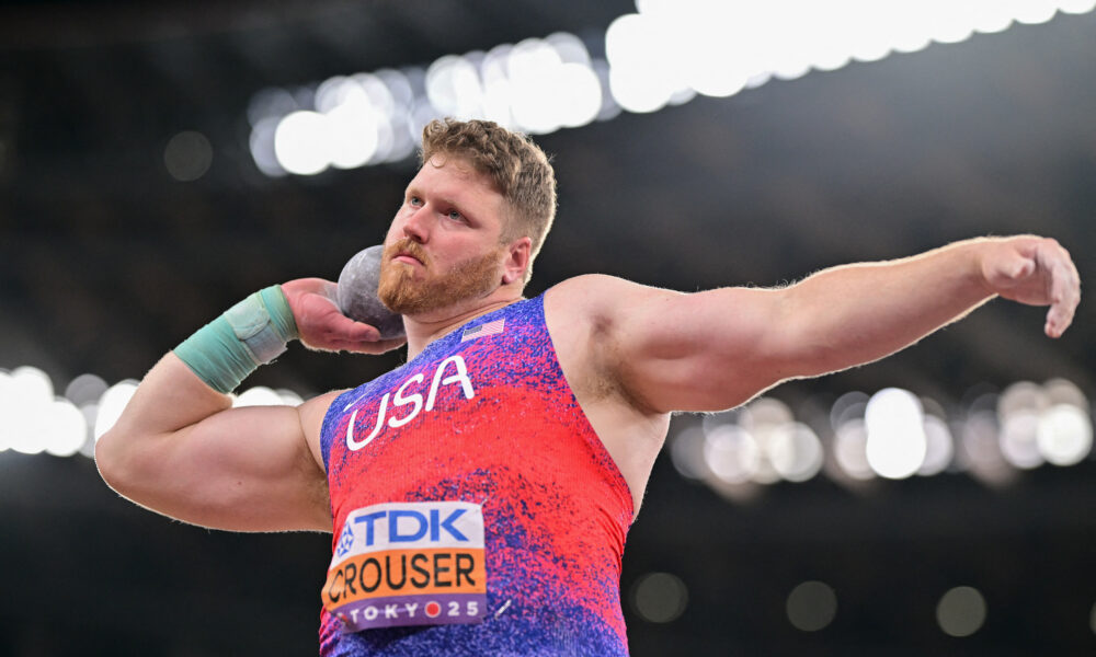 Shot put legend Crouser wins third successive world title