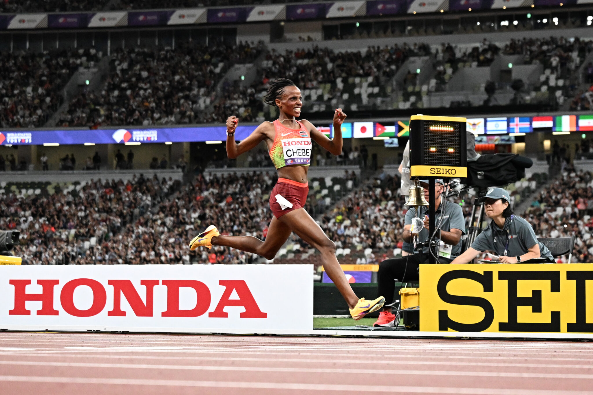 Kenya’s Chebet wins 10,000m gold to set up tilt at world double