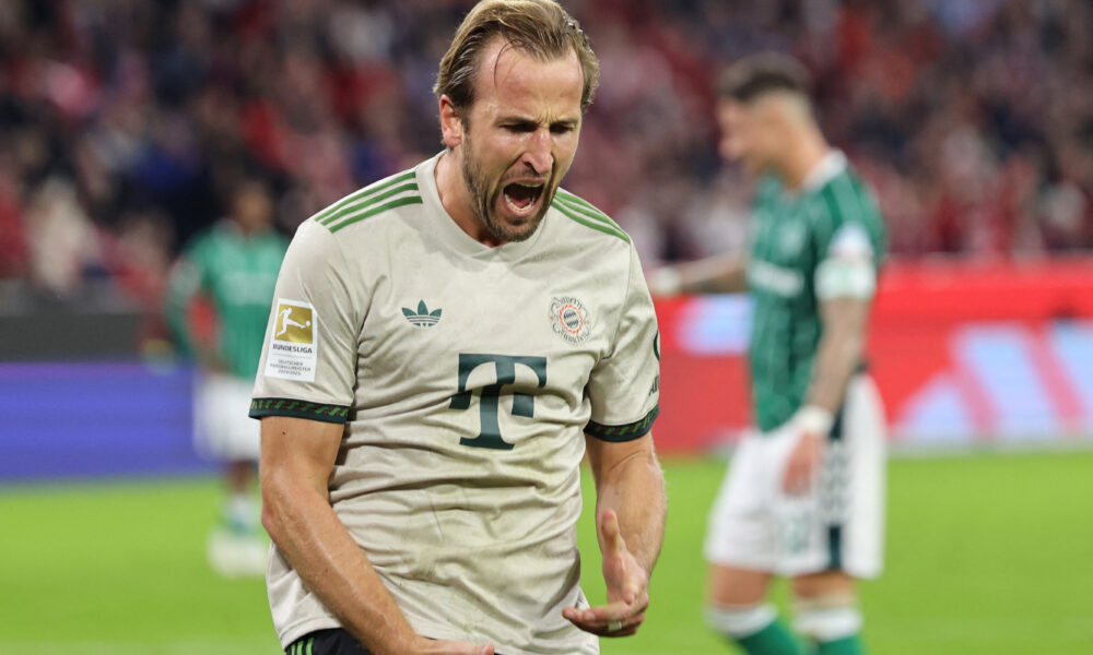 Kane scores twice to reach 100 Bayern goals in record time